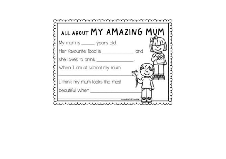 All About My Amazing Mom | PDF