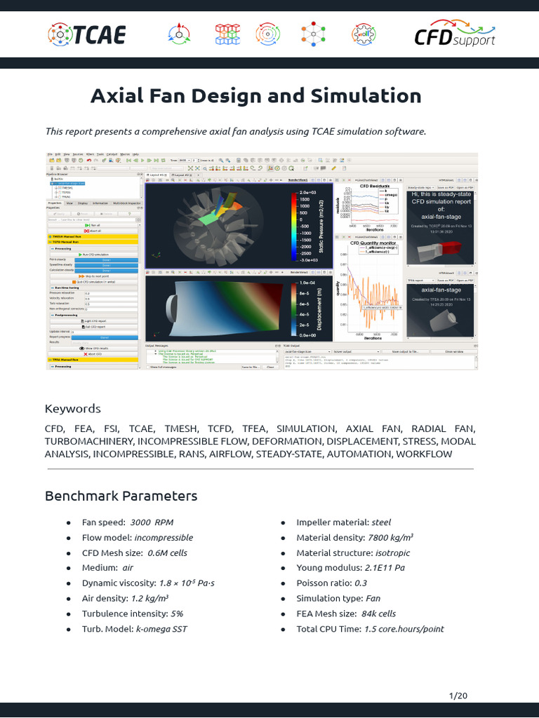 TCAE-CFDSUPPORT-Axial-Fan-Design-and-Simulation | PDF | Finite Element ...