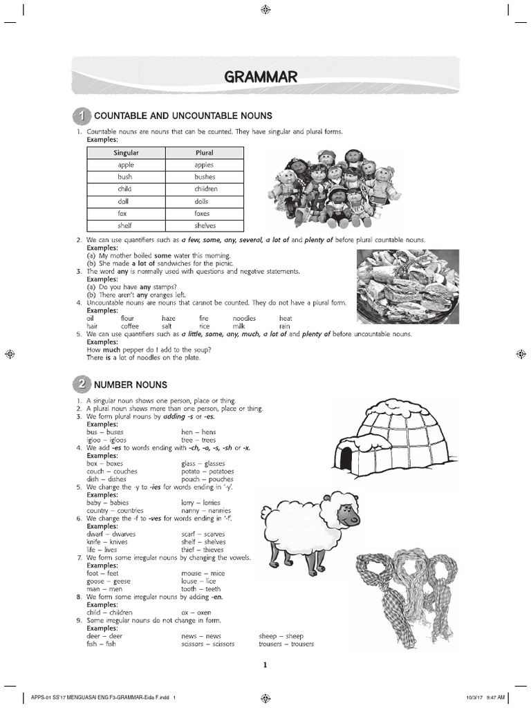 Grammar Notes Form 3 Part A | PDF