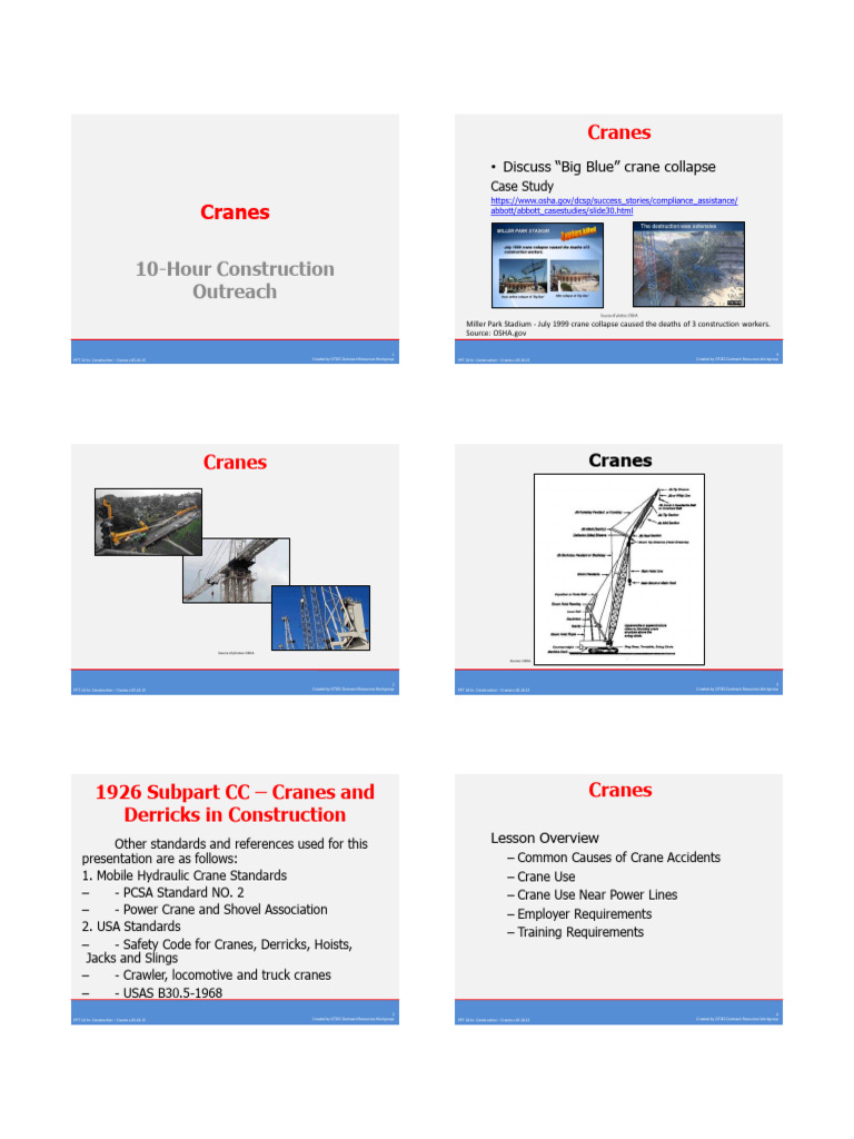 Construction Cranes PPT v.05.18.15 | PDF | Crane (Machine ...