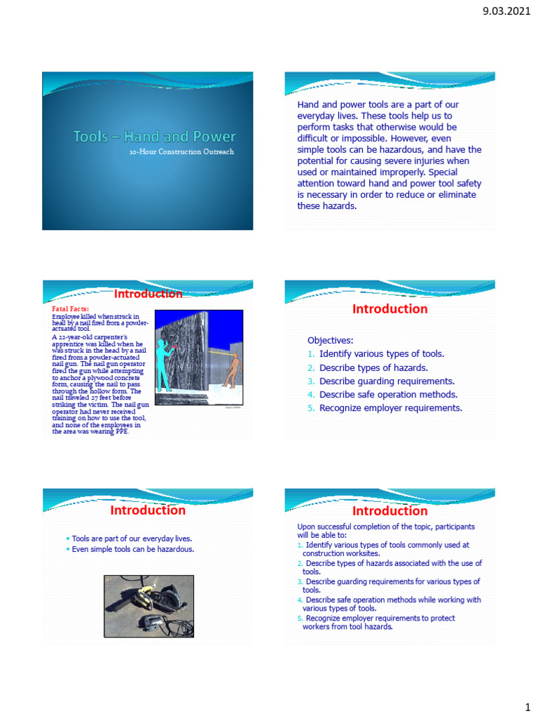 Hand and Power Tools | Download Free PDF | Personal Protective ...