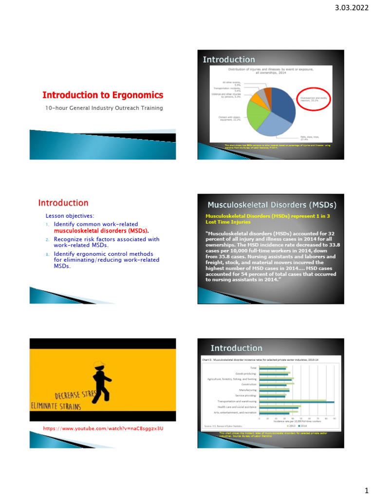 Introduction to Ergonomics | PDF | Occupational Safety And Health ...