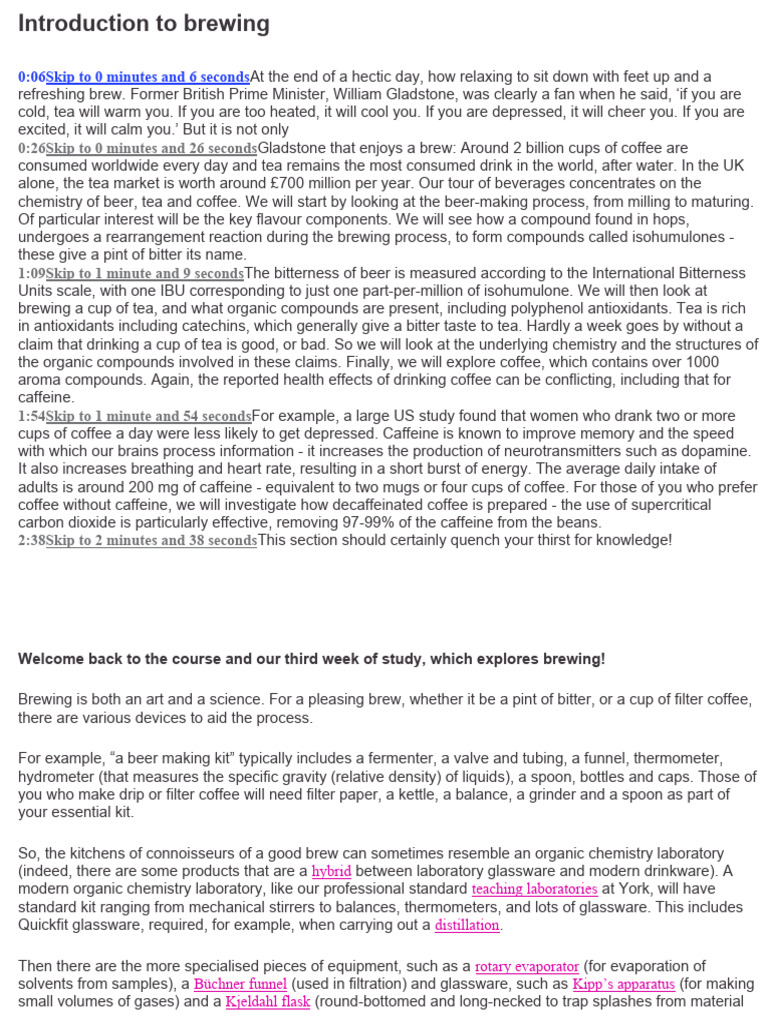 Exploring Everyday Chemistry (Week 3) | PDF | Taste | Malt