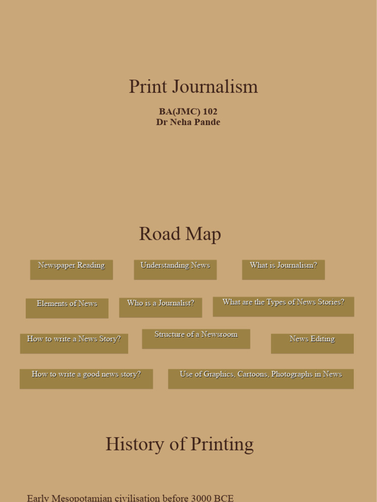 Neha Pande - Print Journalism | PDF