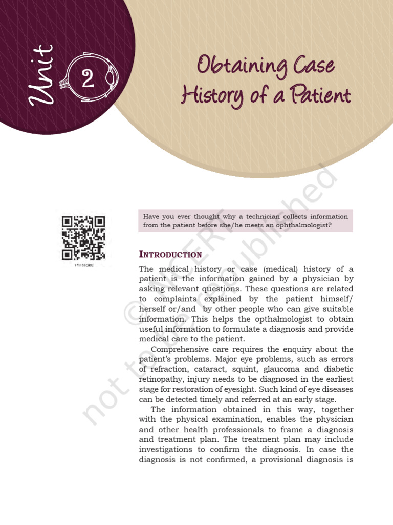 Case Taking and Case History | PDF | Human Eye | Ophthalmology