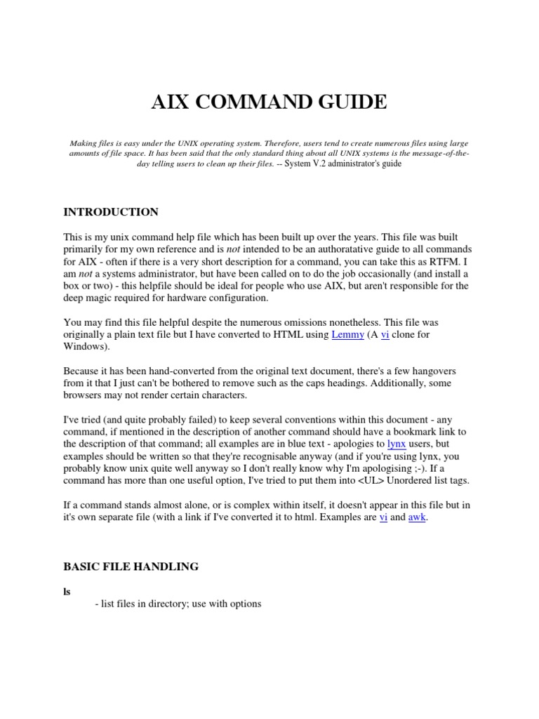 Aix Command Guide File Transfer Protocol Digital And Social Media