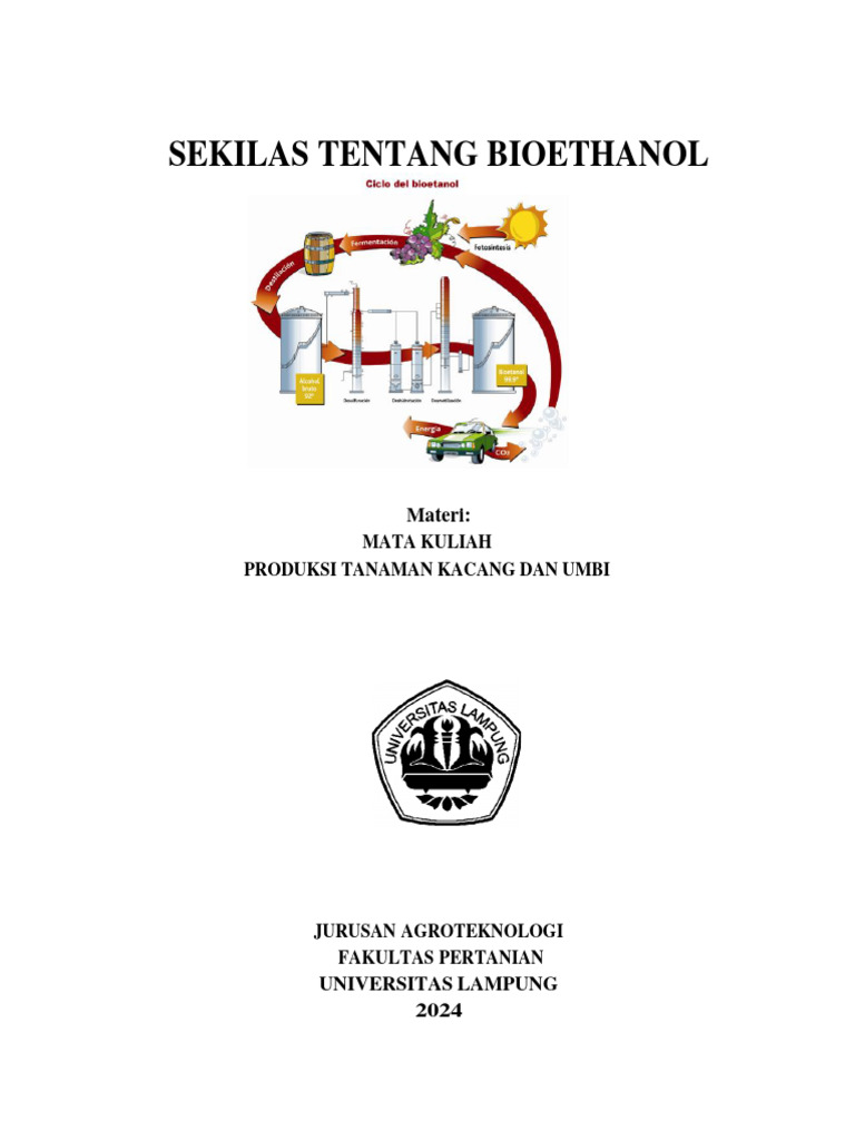 Sekilas Tentang Bioethanol (Agt) | PDF