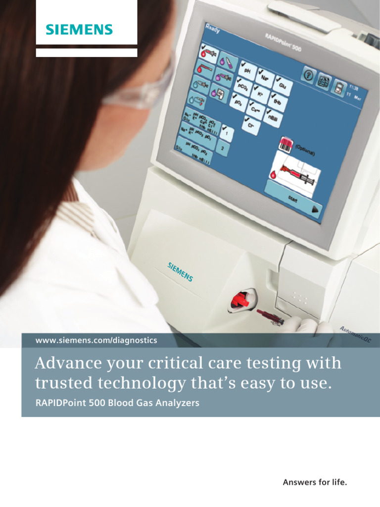 Siemens Rapidpoint 500 Brochure | PDF | Intensive Care Medicine ...