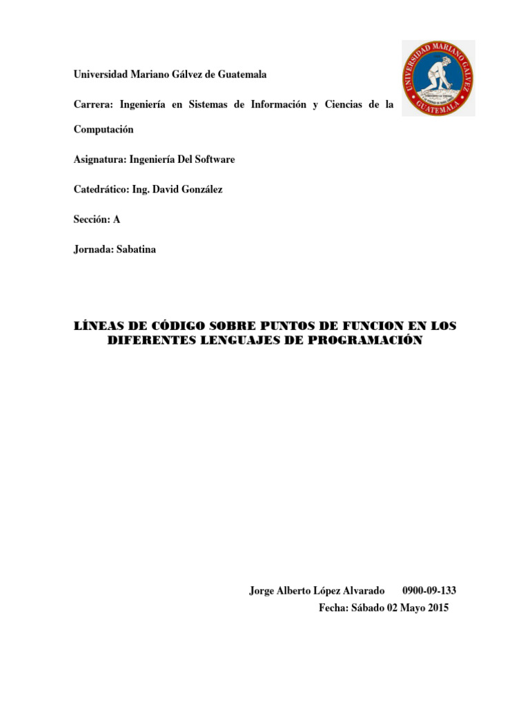 Líneas de Código por Lenguaje de Programación | PDF
