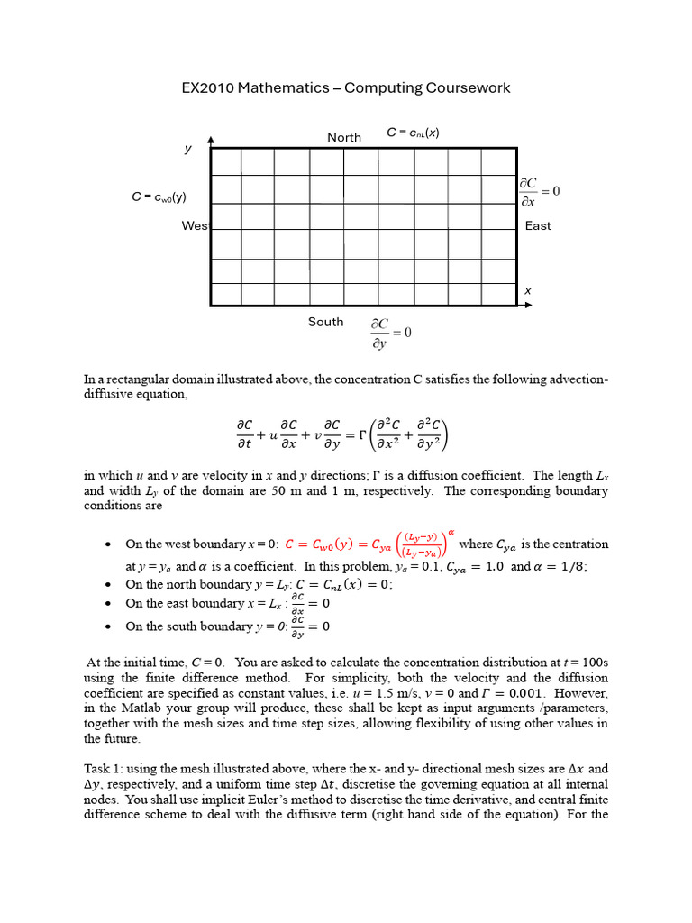 Matlab | PDF | Diffusion | Equations