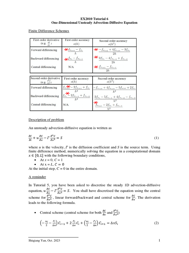 Tutorial 6 | PDF | Finite Difference | Mathematics Of Computing