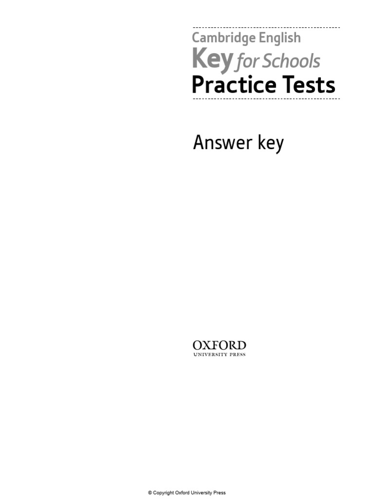 Ce Key Practice Tests Answer Key | PDF