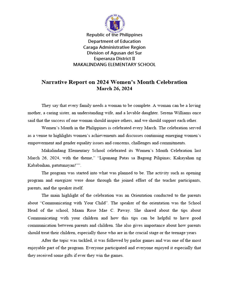 Narrative Report | PDF