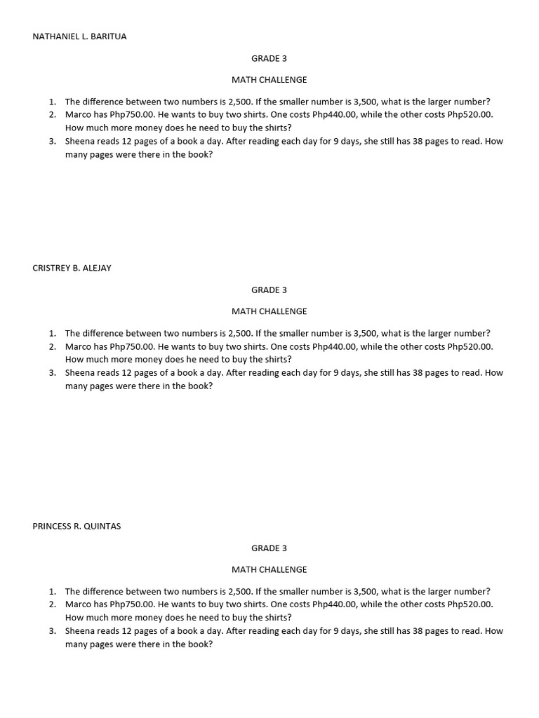 Math Challenge Reviewer | PDF | Numbers | Prime Number