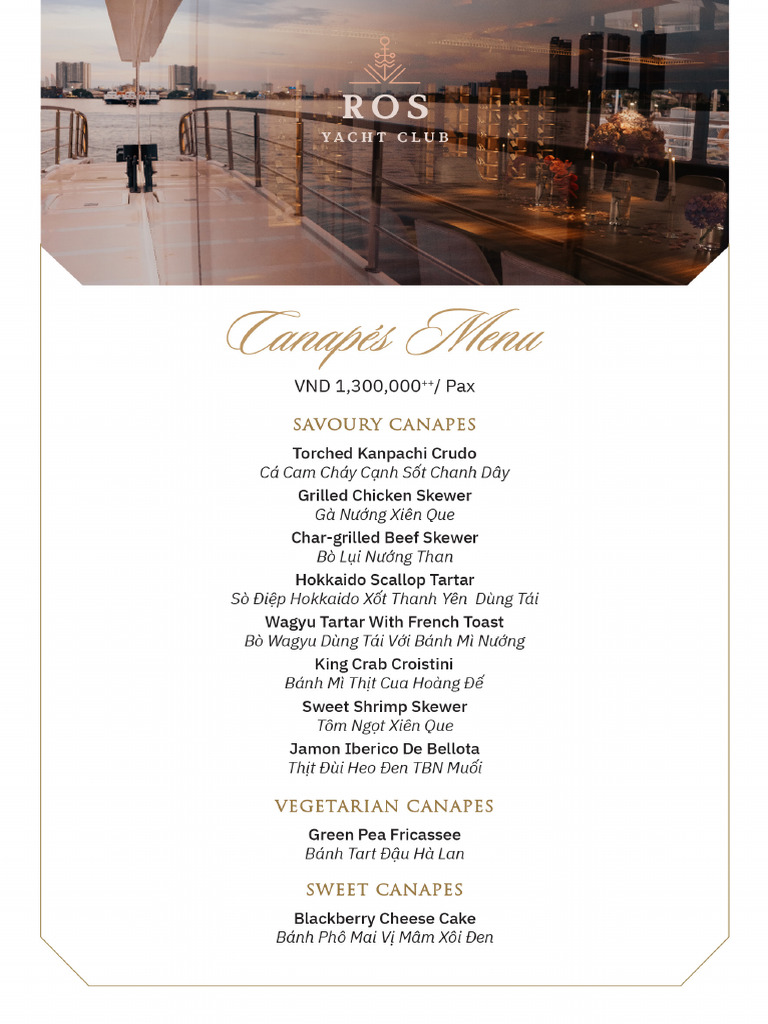 Ros Canapes Menu 1300 | PDF