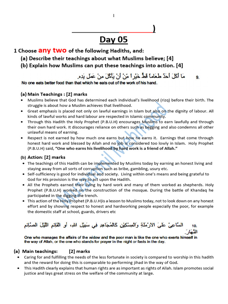 Sir Muzamil notes o level islamia | PDF | Prophets And Messengers In ...