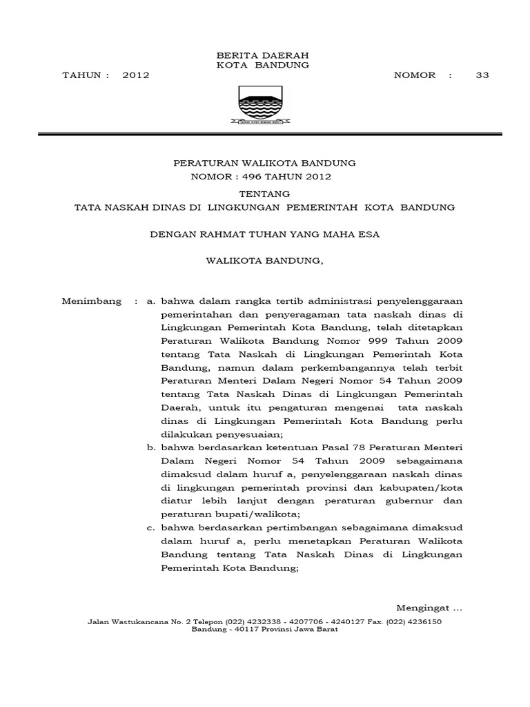 Tata Naskah Dinas | PDF