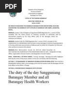 Sample Barangay Session Minutes | PDF | Government | Justice