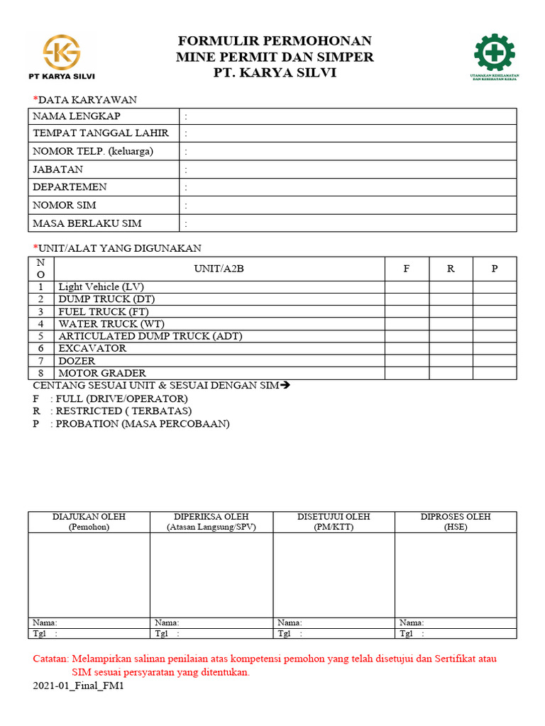FM Permohonan Mine Permit-Simper | PDF