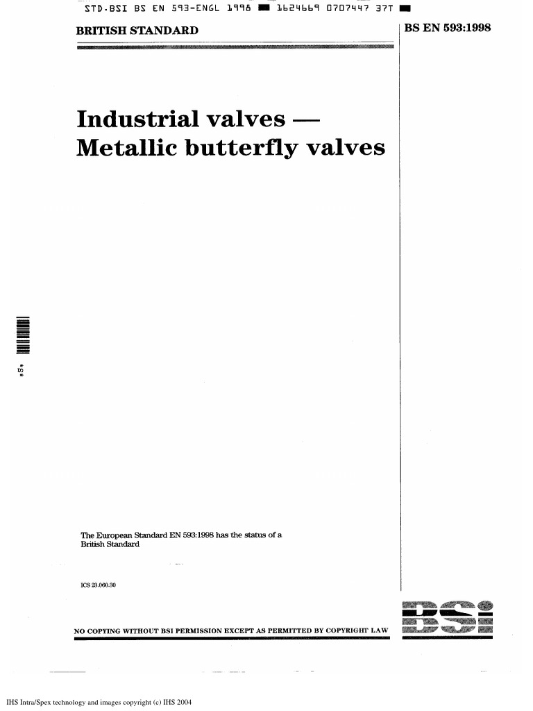 BS en 593 - 1998 | PDF