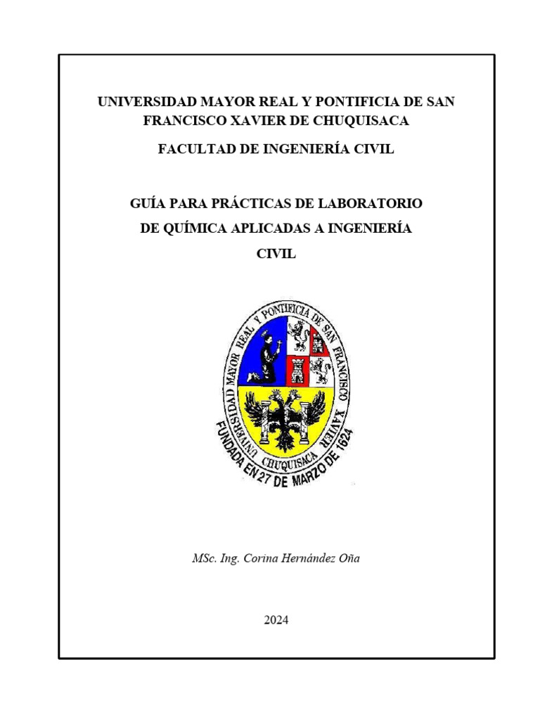 GUÍA PRACTICAS DE LABORATORIO 2024 hoja 1714 | PDF | Valoración | Química