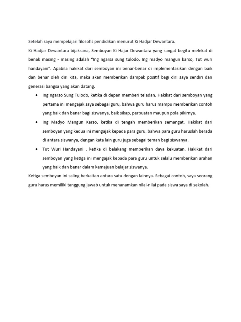 Filosofi Pendidikan Ki Hadjar Dewantara | PDF