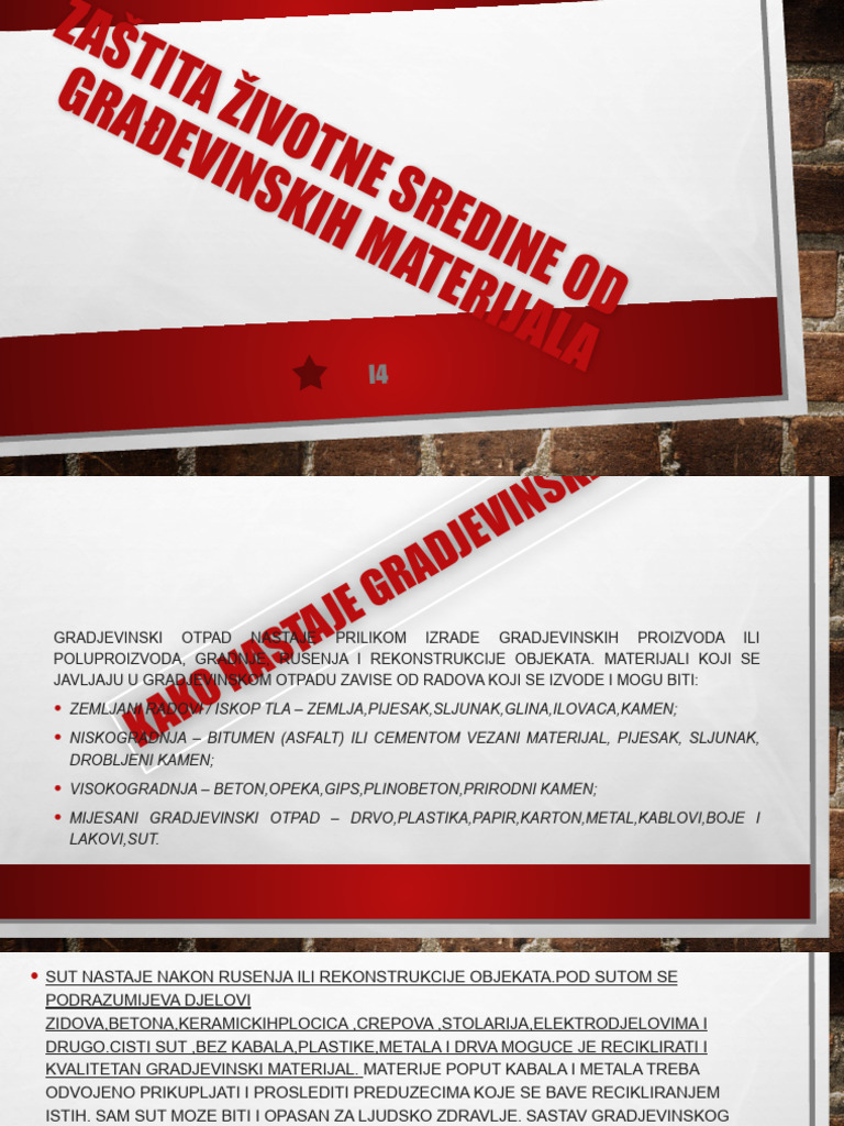 Zastita Zivotne Sredine Od Grad Mater | PDF