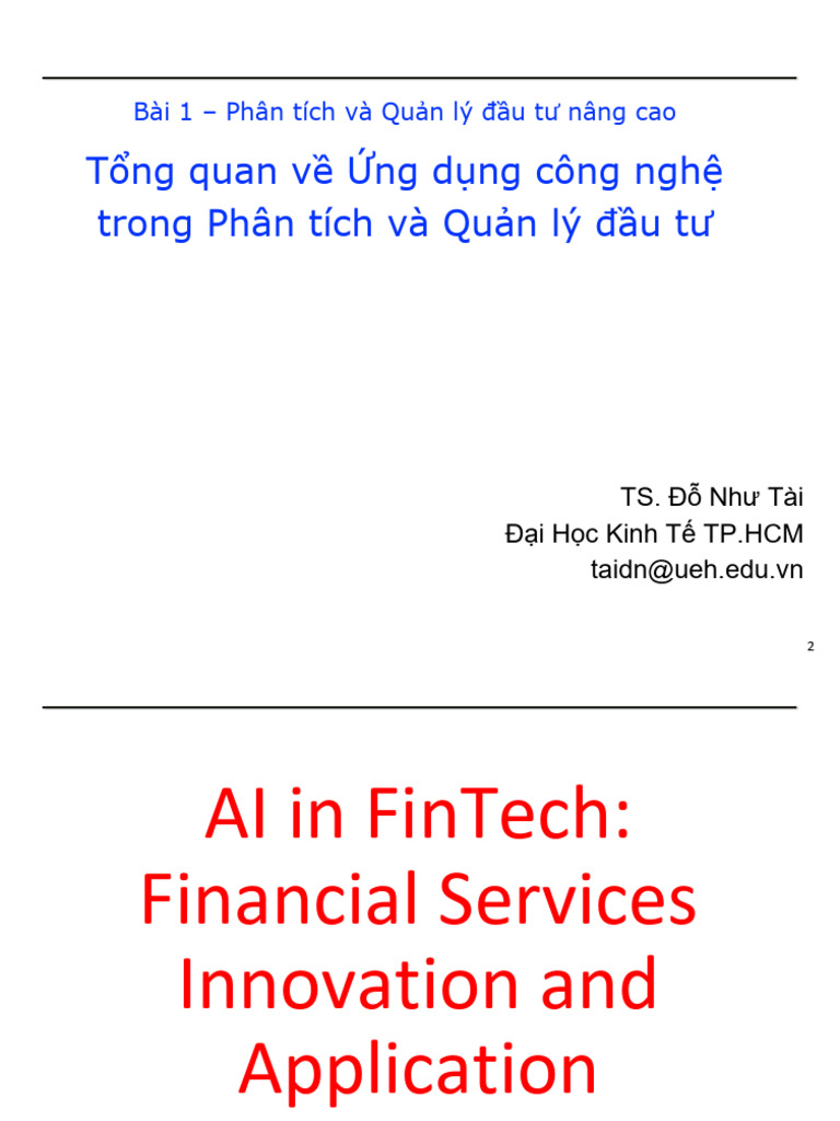 01 Phan Tich Dau Tu Nang Cao - Tong Quan | PDF | Money | Money Supply