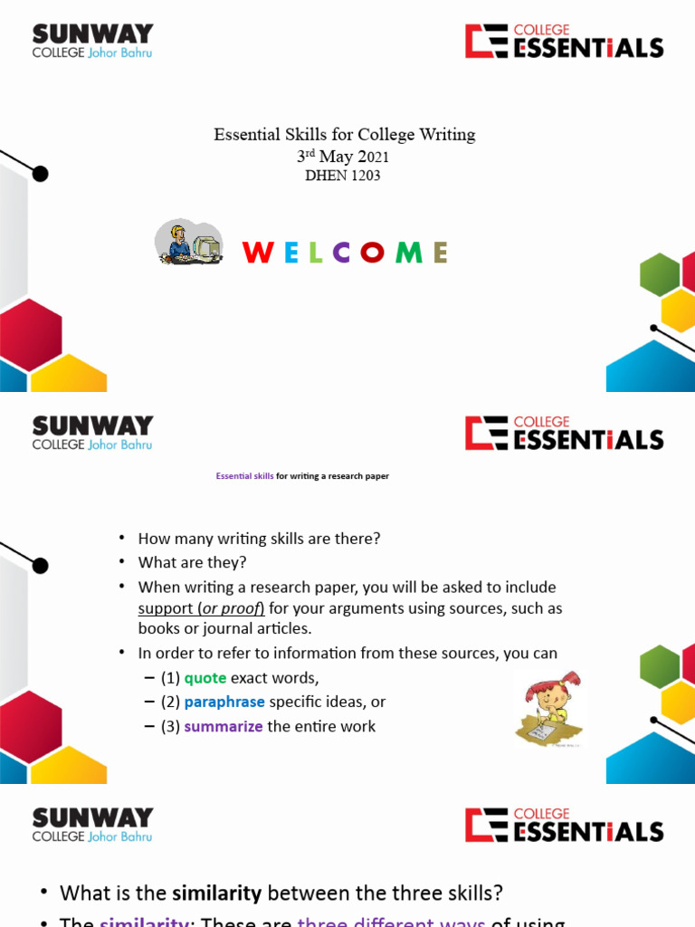 College Writing Skills Guide | PDF | The Sketch Book Of Geoffrey Crayon ...