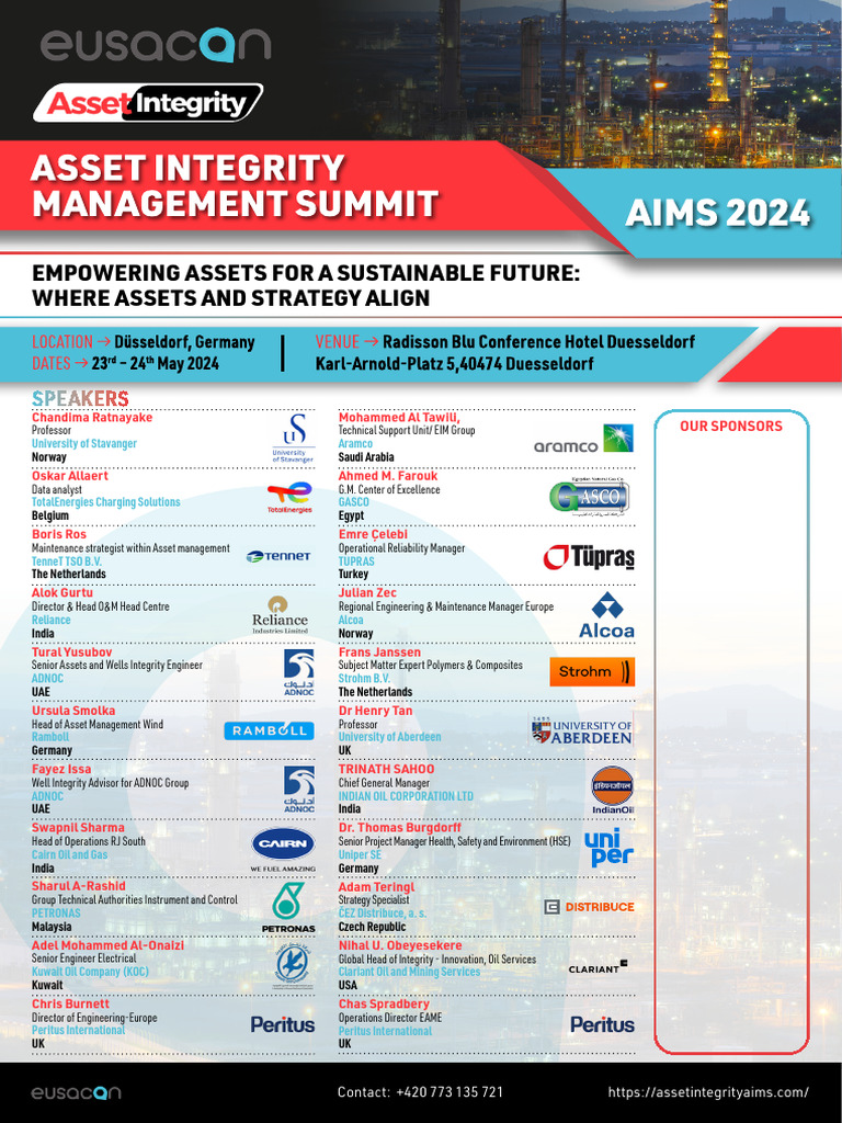 AIMS-2024 Brochure | PDF | Reliability Engineering | Risk