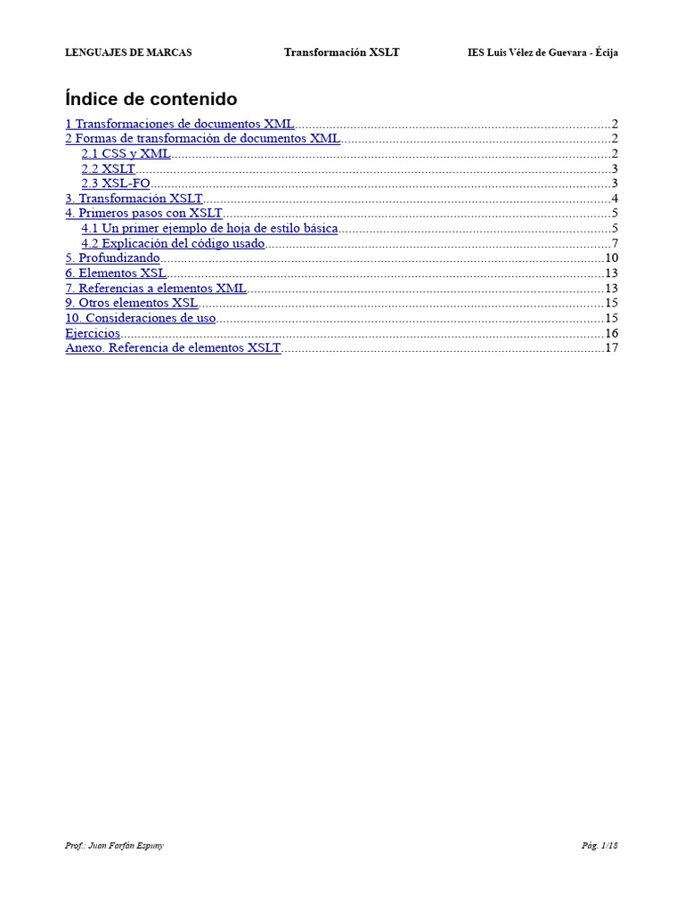 Guía de Transformación XSLT para XML | PDF | Xml | HTML