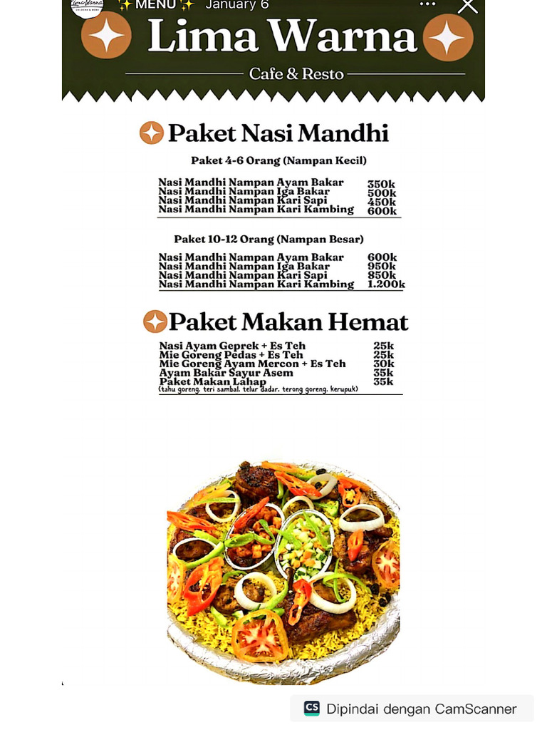 Menu Makanan&minum | PDF