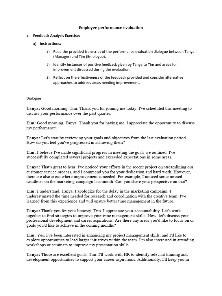 Employee Performance Evaluation Lesson | PDF | Performance Appraisal ...