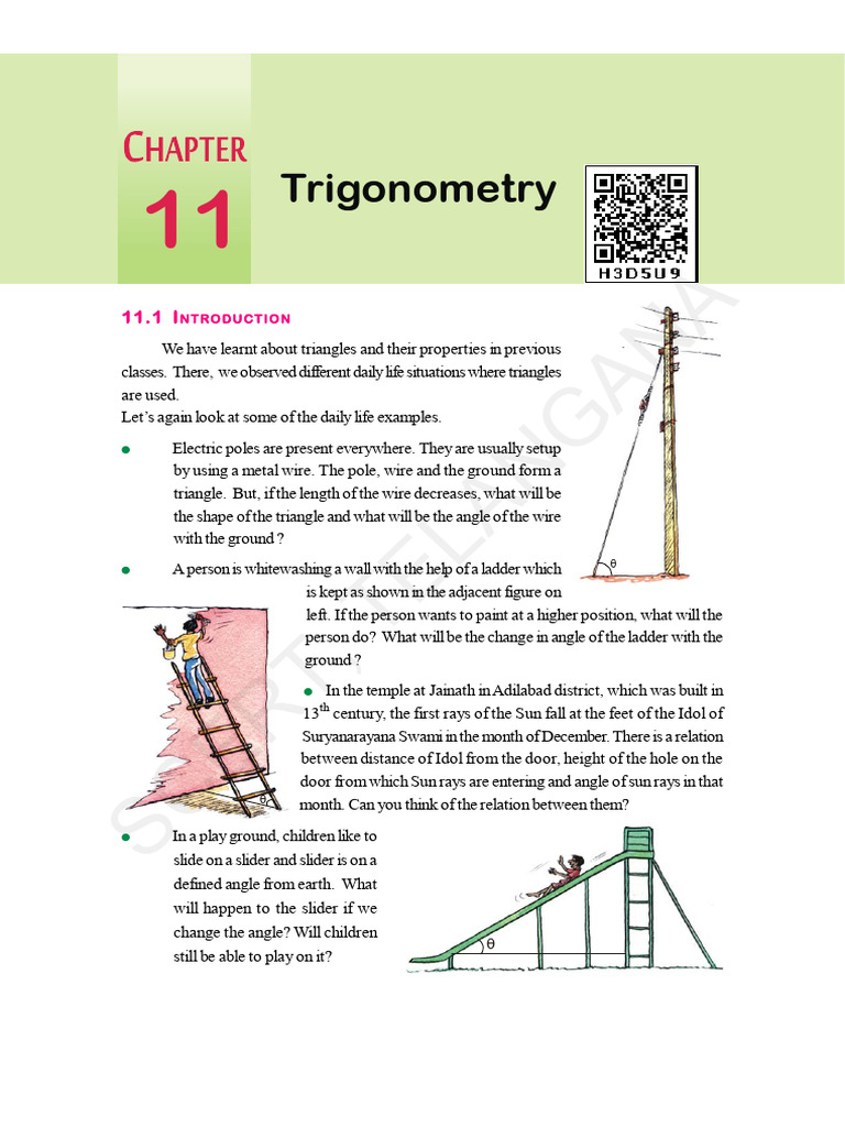 Maths Text Book of Telangana Board 10th Class | PDF | Trigonometric ...