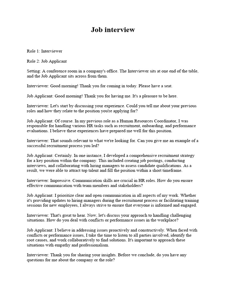 Job interview | PDF | Recruitment | Job Interview