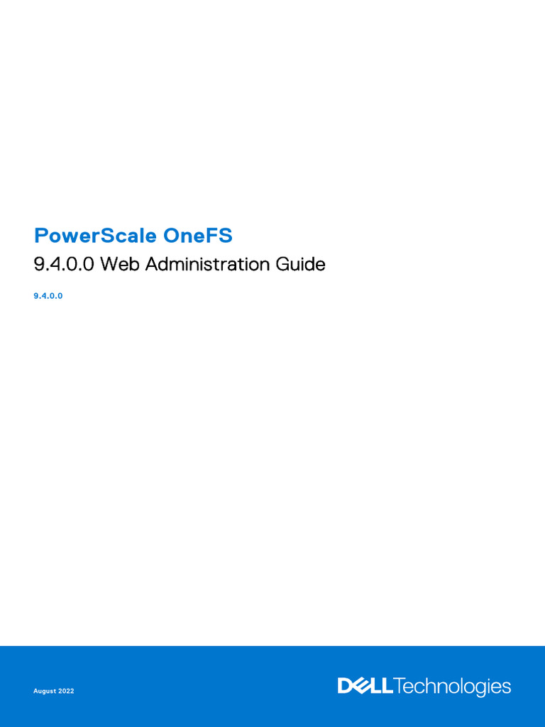 Onefs 9400 Webadmn | PDF | File Transfer Protocol | Computer Cluster