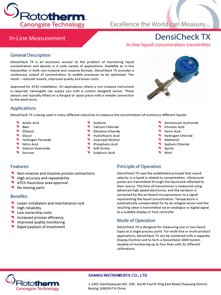 Densi Check TX | PDF | Acid | Ultrasound