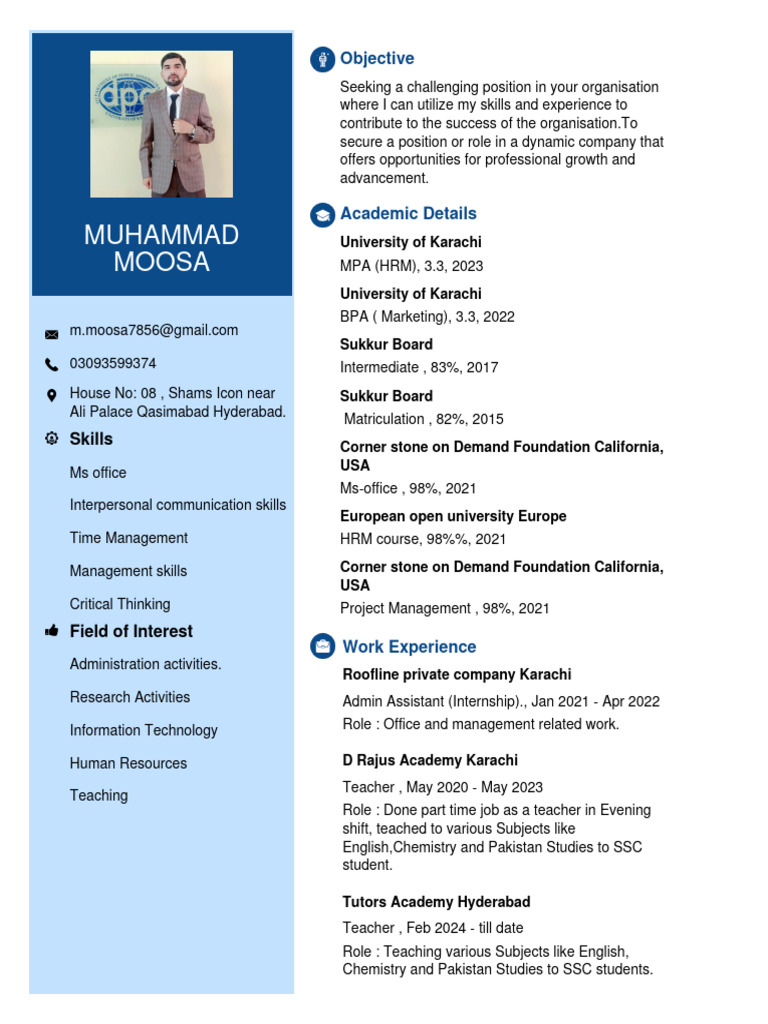 MUHAMMAD MOOSA - Color Format - 04 | PDF