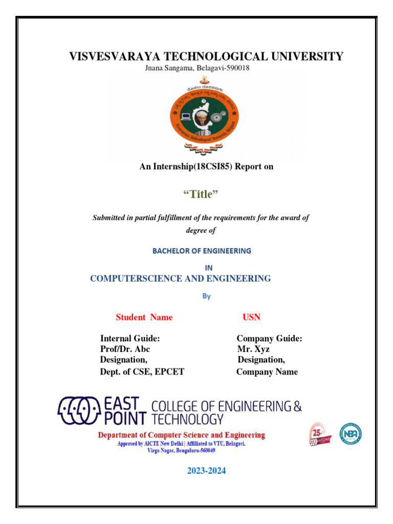 Internship Report First Two Pages | PDF