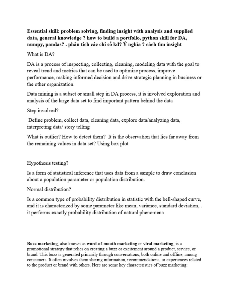 Interview Questions and Answers for Data Analysts | PDF | Table (Database) | Databases