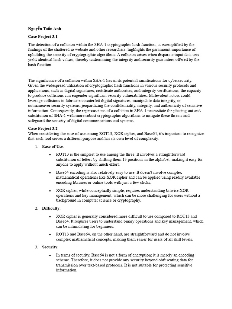 Lab2_Basic Cryptography_Nguyen Tuan Anh | PDF | Cryptography | Encryption Lab2_Basic Cryptography_Nguyen Tuan Anh | PDF | Cryptography | Encryption