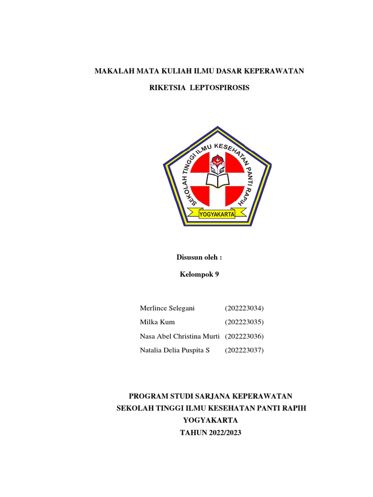 Penugasan 2 IDK - Riketsia Leptospirosis - Kel 9 | PDF