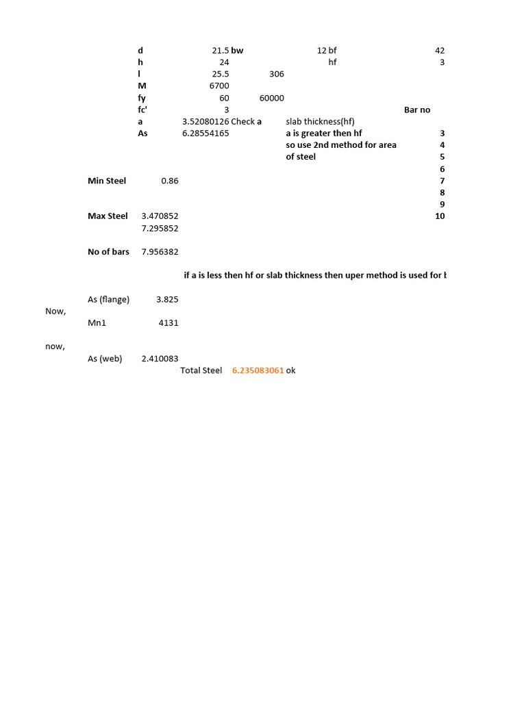 Design Sheet for L and T Beams | PDF | Structural Engineering | Civil ...