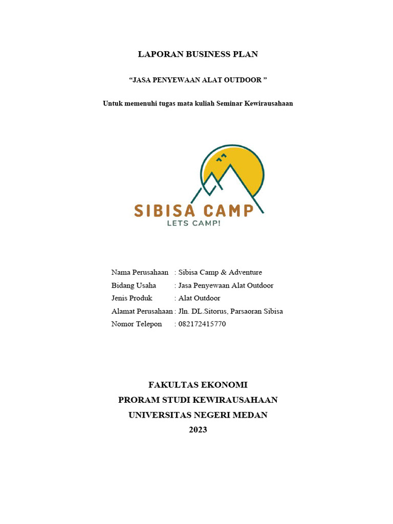 Sewa Alat Camping Sibisa Camp & Adventure | PDF