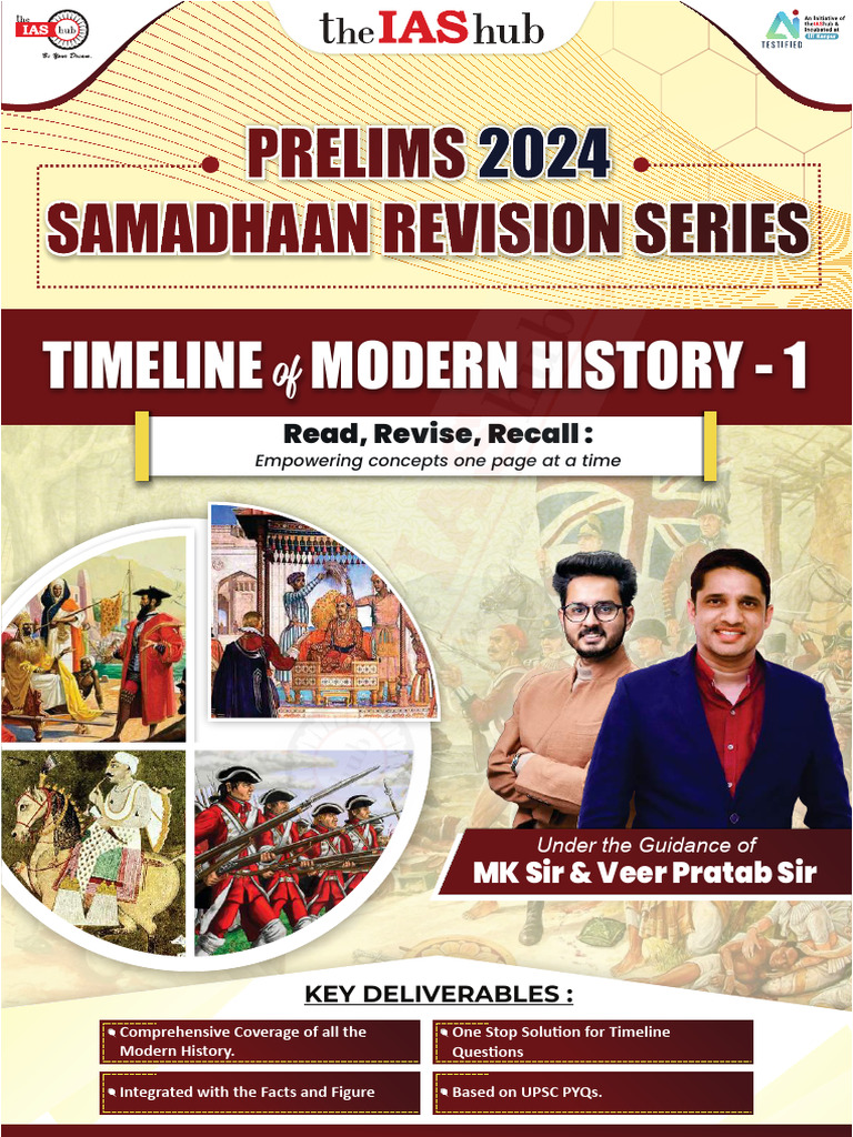 Timeline Modern History - 1: Read, Revise, Recall | PDF | British India