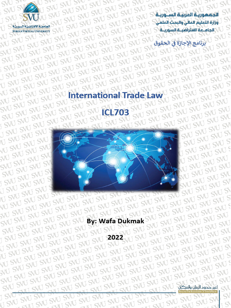 International Trade Law (E4) | PDF | Offer And Acceptance | World Trade ...
