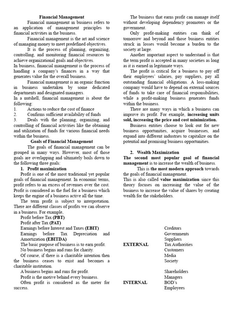 Financial Management | PDF | Investing | Dividend