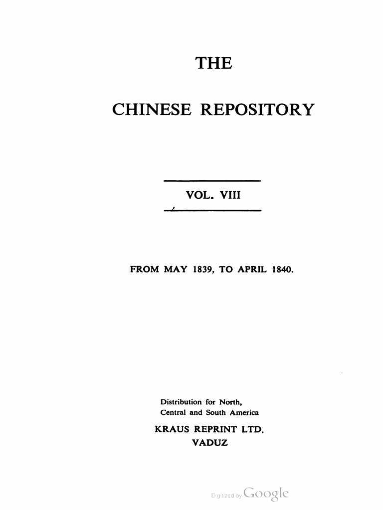 1840 - Letter From Lin Zexu To Queen Victoria - The Chinese Repository ...