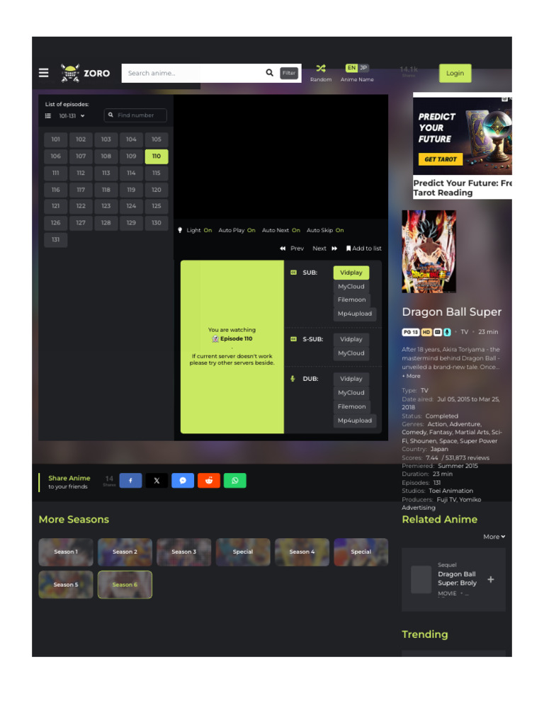 Watch Dragon Ball Super Anime Online - Zorox | PDF | Dragon Ball