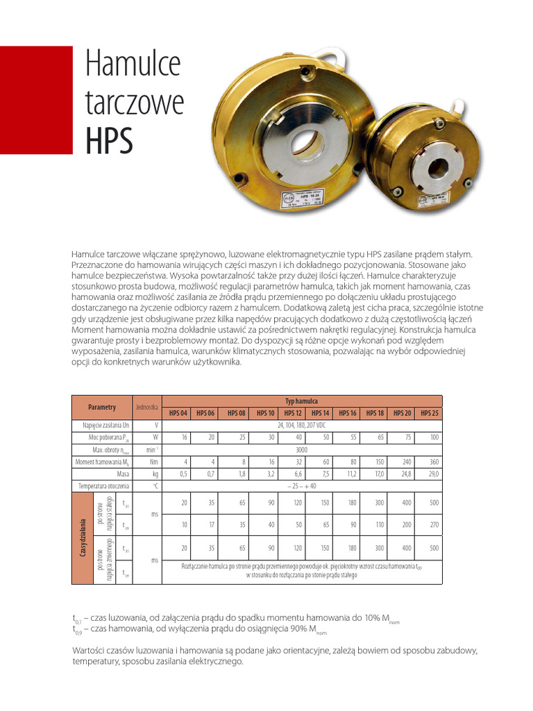 Hamulce DC - Seria HPS (Ema-Elfa) | PDF